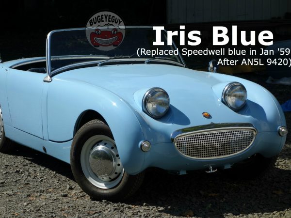 Austin Healey Bugeye Sprite paint colors